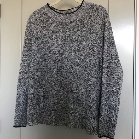 H&M | Sweaters | Preppy Hm Basics Thick Knit White And Black Sweater ...